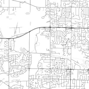 Brookfield Map Print, Brookfield Map Poster Wall Art, Wi City Map ...