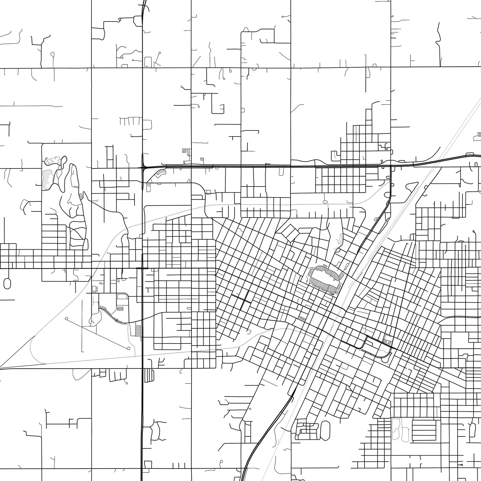 Muskogee Map Print, Muskogee Map Poster Wall Art, Ok City Map, Oklahoma ...