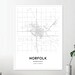 Norfolk Map Print, Norfolk Map Poster Wall Art, Ne City Map, Nebraska ...