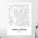 Carol Stream Map Print, Carol Stream Map Poster Wall Art, Il City Map ...