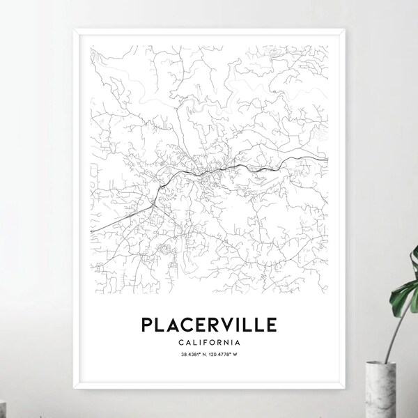 Map of Placerville - Etsy