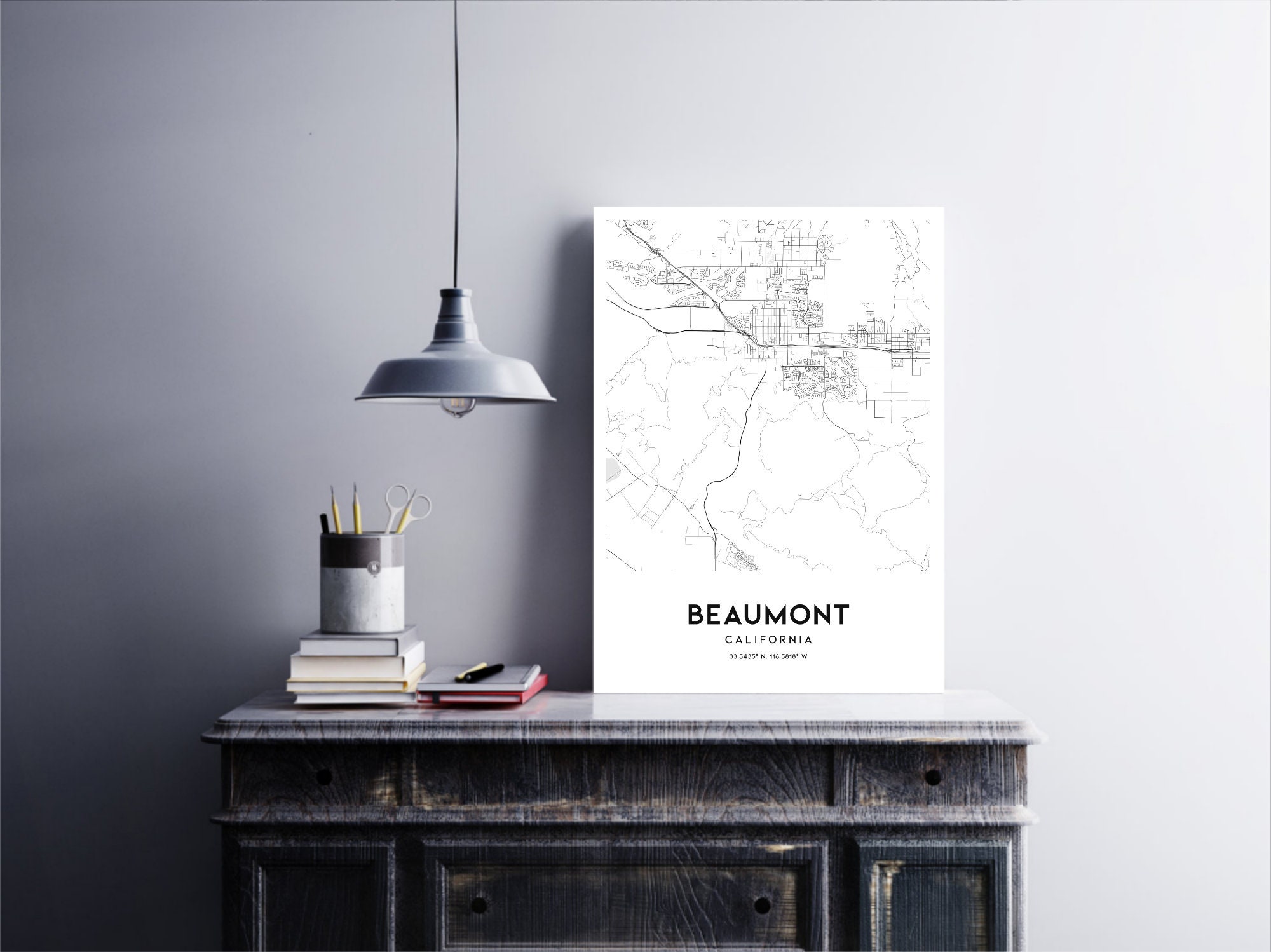 Beaumont Map Print Beaumont Map Poster Wall Art Ca City Map - Etsy