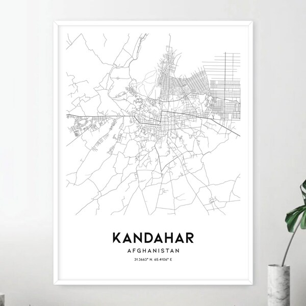 Kandahar Map Poster - Etsy