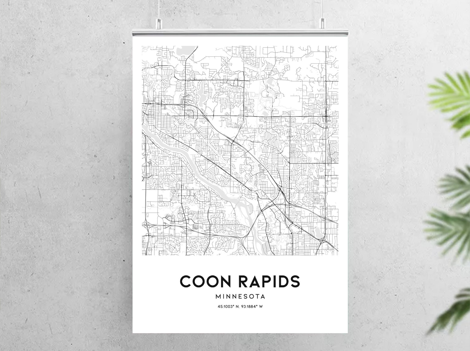Coon Rapids Map Print Coon Rapids Map Poster Wall Art Mn | Etsy