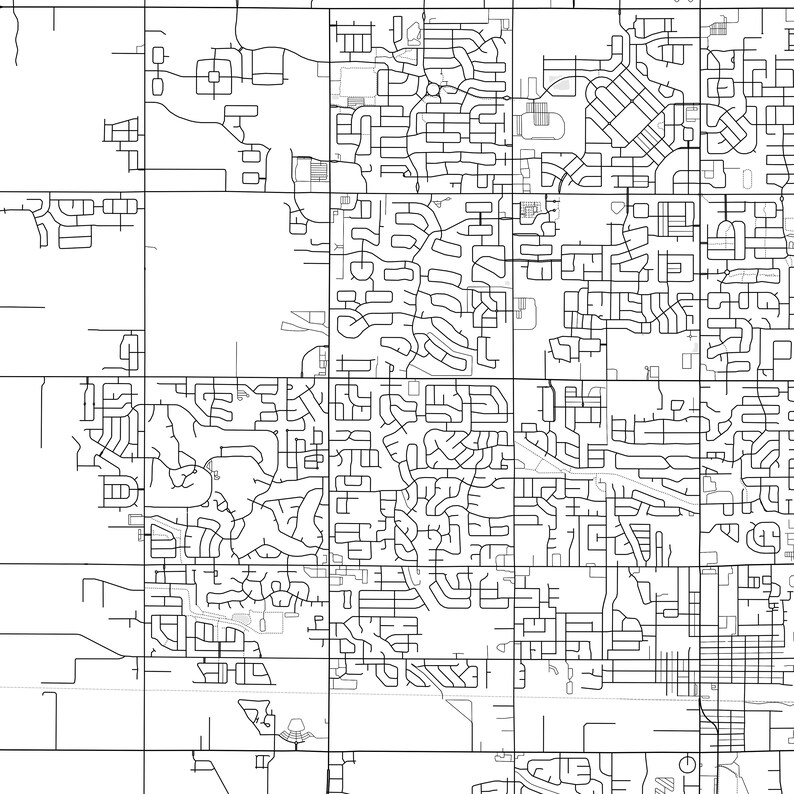 Meridian Map Print, Meridian Map Poster Wall Art, Id City Map, Idaho ...