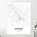 Monroe Map Print Monroe Map Poster Wall Art Nc City Map - Etsy
