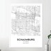 Schaumburg Map Print Schaumburg Map Poster Wall Art Il City - Etsy