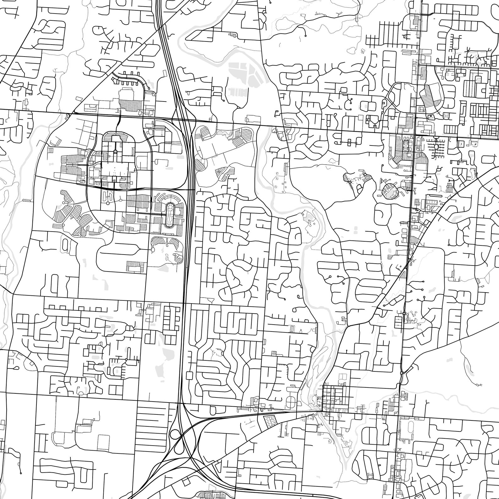 Gahanna Map Print, Gahanna Map Poster Wall Art, Oh City Map, Ohio Print ...