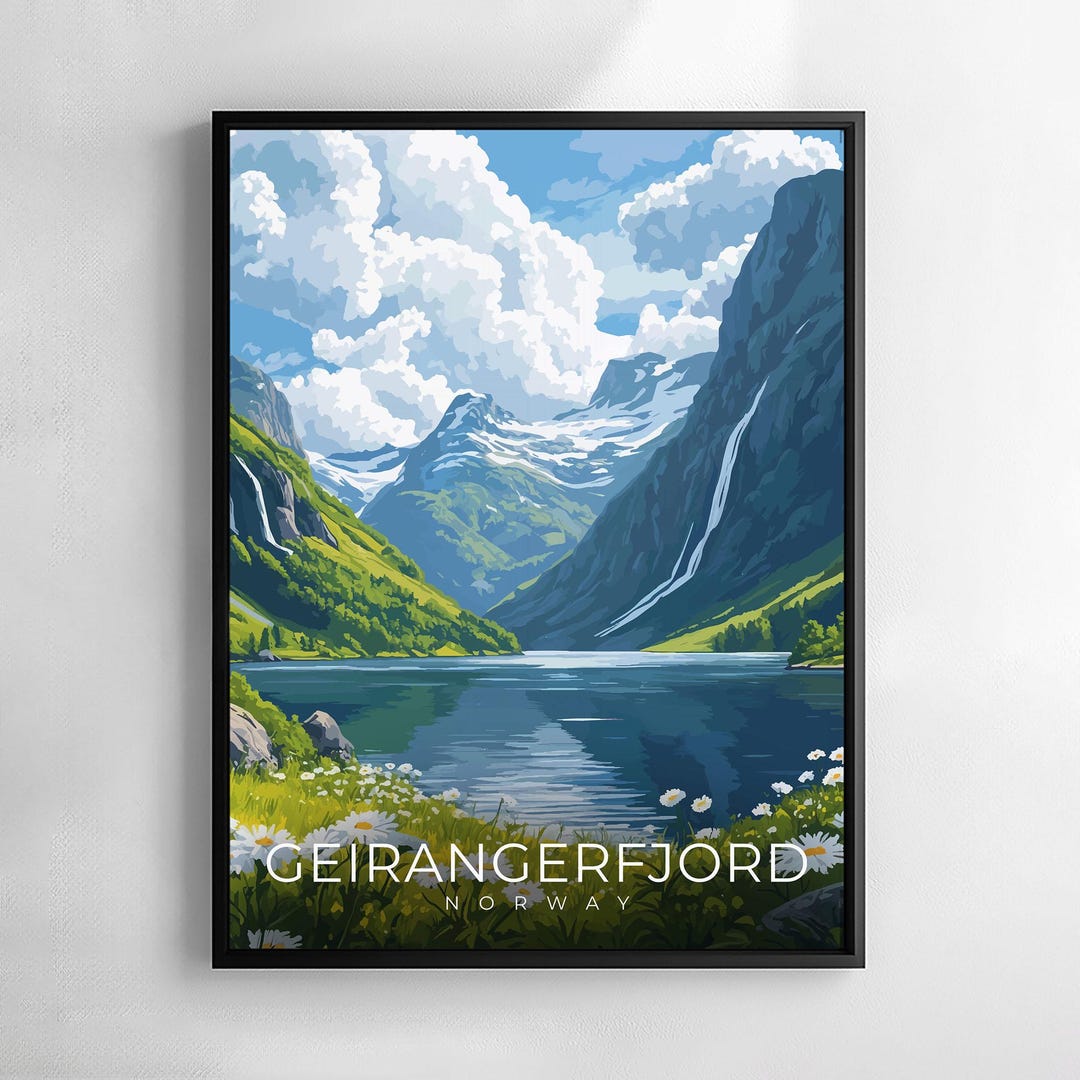 Geirangerfjord Print Norway Travel Wall Art Fjord Landscape Fjords ...
