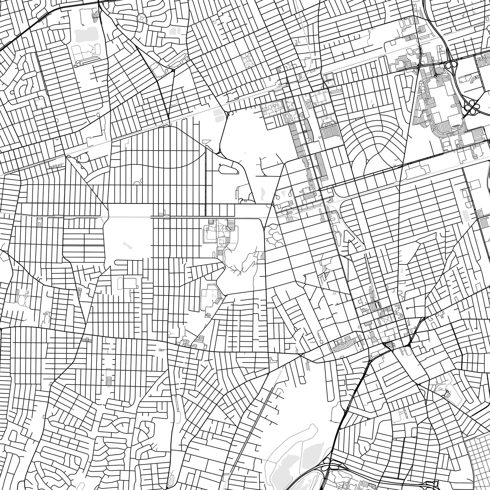 Hempstead Map Print Hempstead Map Poster Wall Art Ny City - Etsy