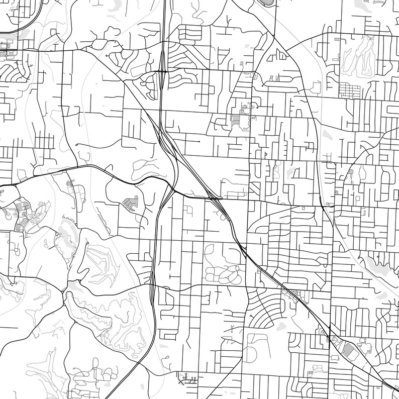 Raytown Map Print, Raytown Map Poster Wall Art, Mo City Map, Missouri ...