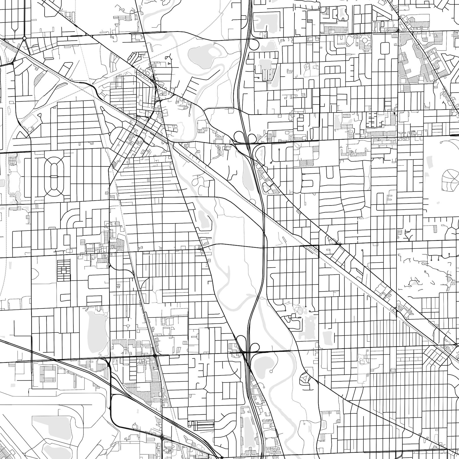 Park Ridge Map Print, Park Ridge Map Poster Wall Art, Il City Map ...