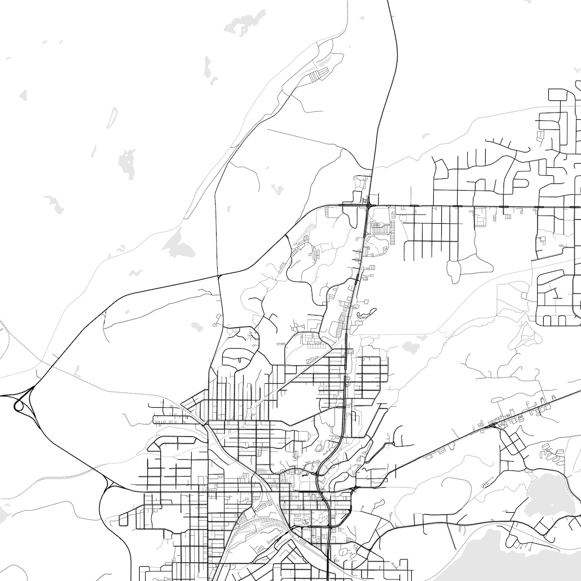Sudbury Map Print Sudbury Map Poster Wall Art Sudbury City - Etsy