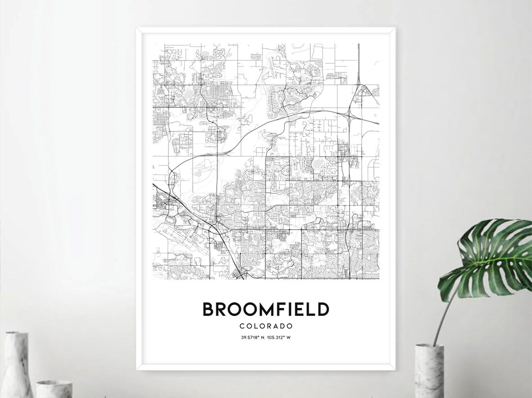 Broomfield Map Print, Broomfield Map Poster Wall Art, Co City Map ...