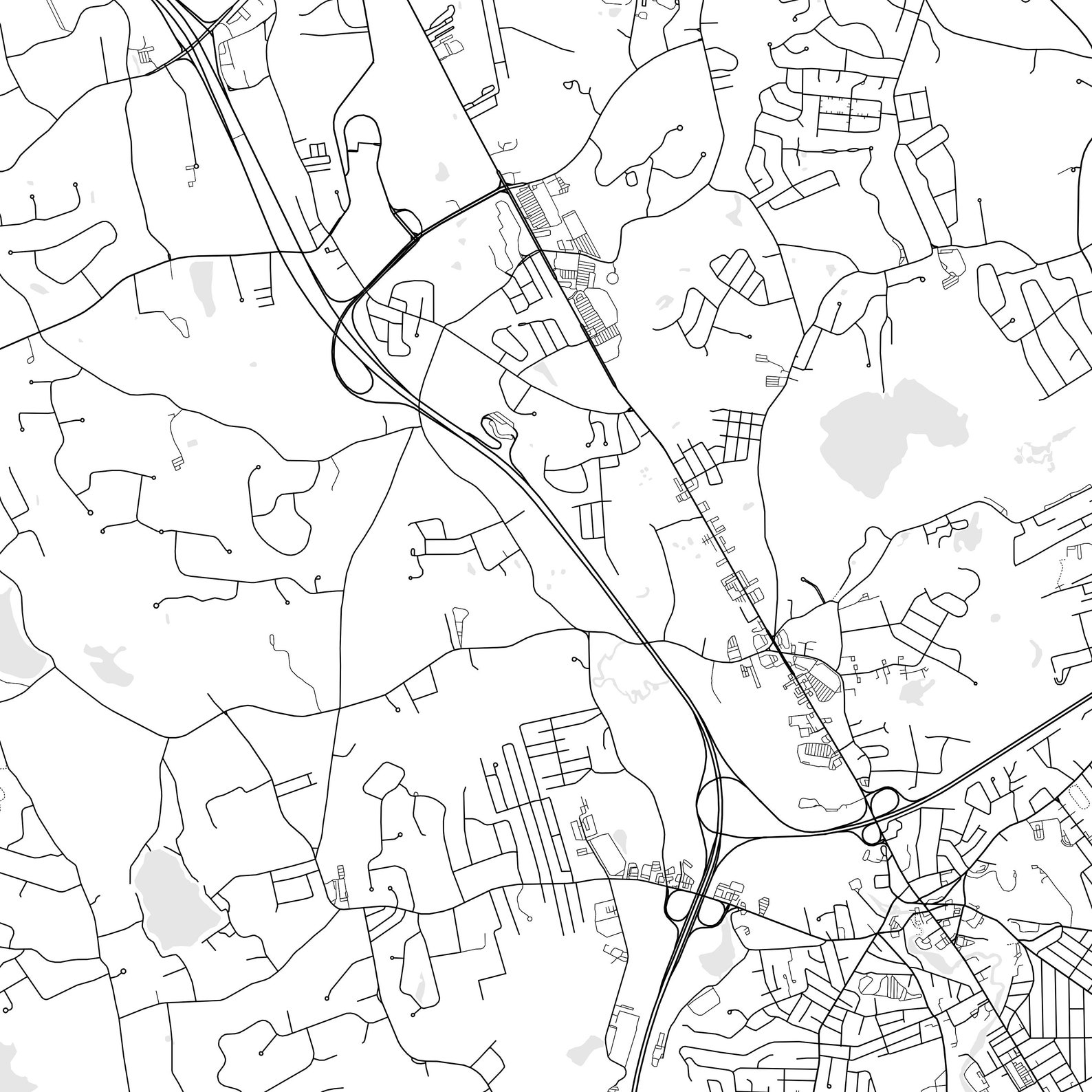 Methuen Map Print, Methuen Map Poster Wall Art, Ma City Map ...