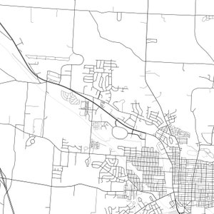 Lancaster Map Print, Lancaster Map Poster Wall Art, Oh City Map, Ohio ...