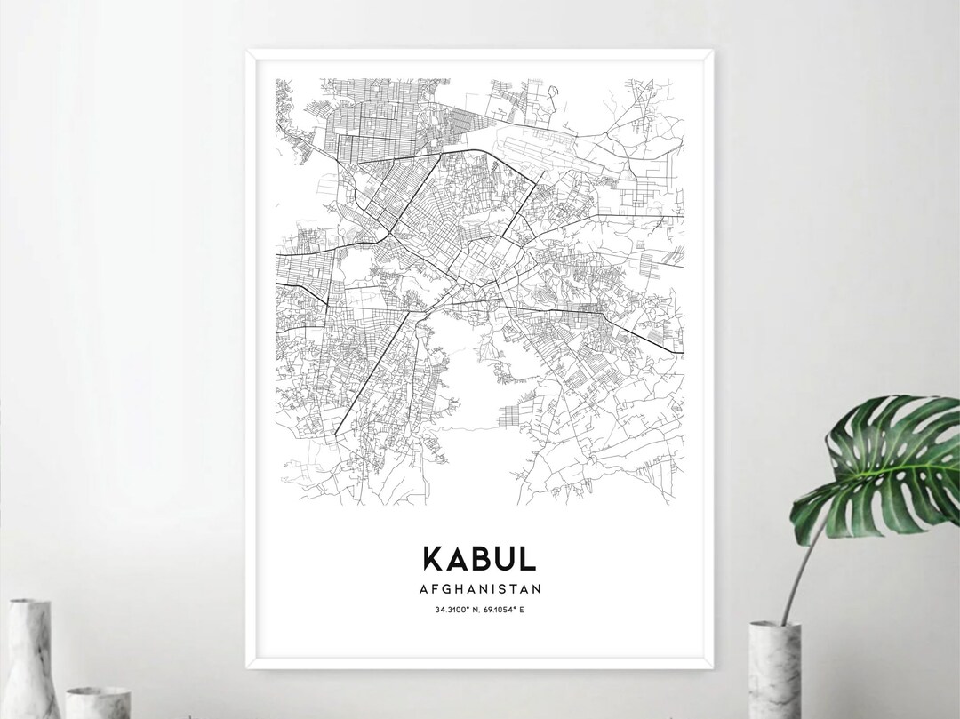 Kabul Map Print Kabul Map Poster Wall Art Kabul City Map - Etsy