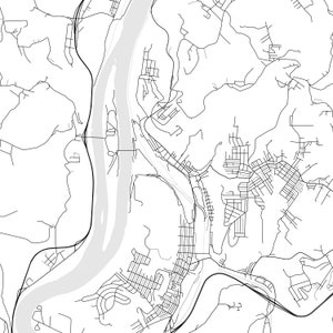 Weirton Map Print, Weirton Map Poster Wall Art, Va City Map, West ...