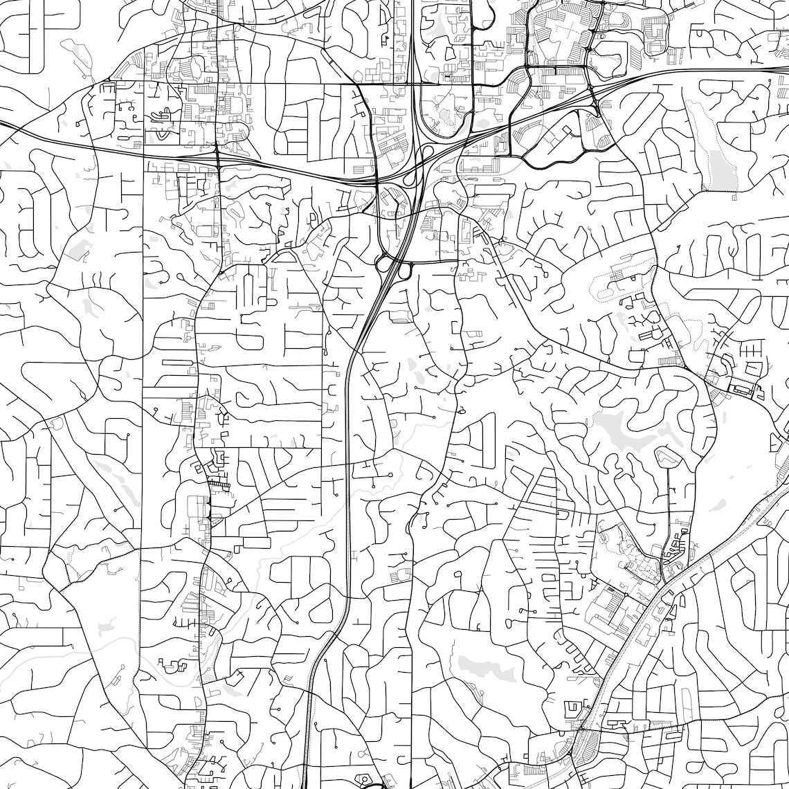 Brookhaven Map Print Brookhaven Map Poster Wall Art Ga City - Etsy ...