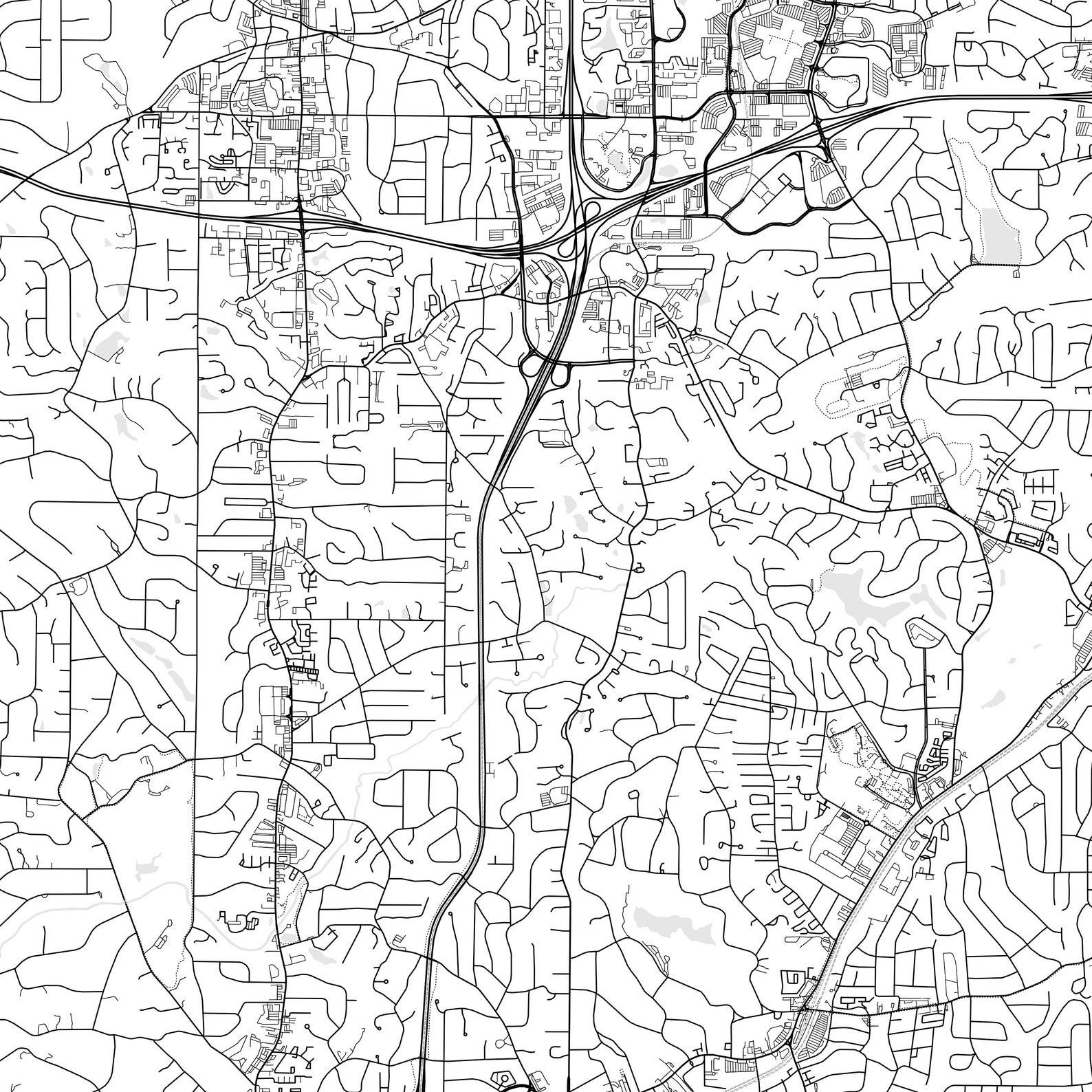 Brookhaven Map Print Brookhaven Map Poster Wall Art Ga City - Etsy ...