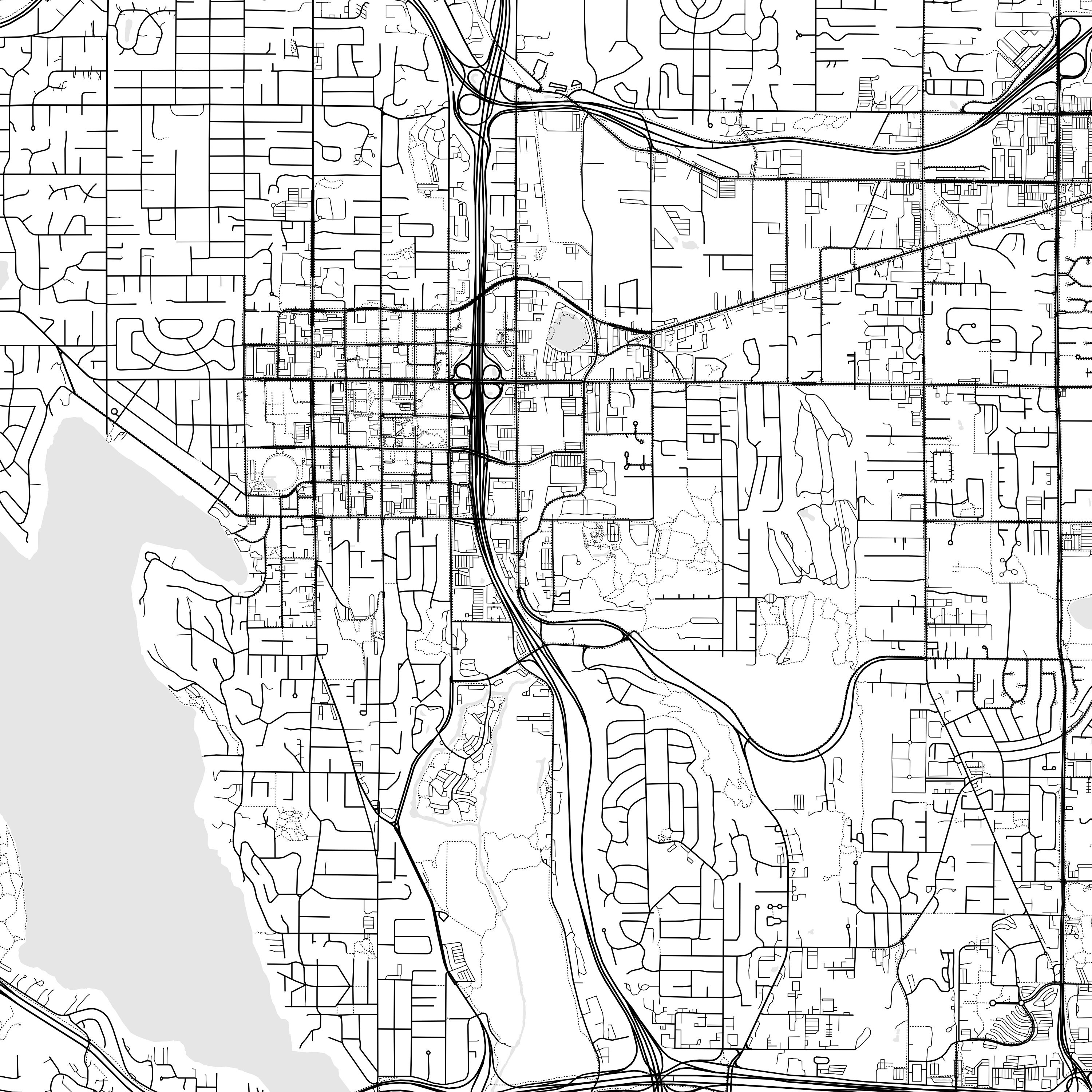 Bellevue Map Print Bellevue Map Poster Wall Art Wa City Map - Etsy Italia