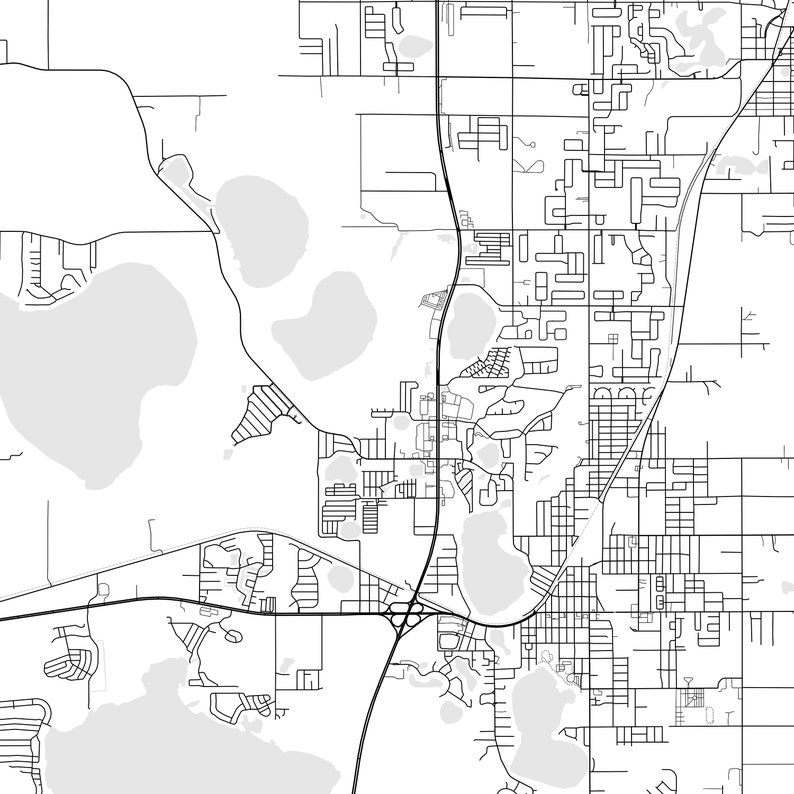 Haines City Map Print, Haines City Map Poster Wall Art, Fl City Map ...