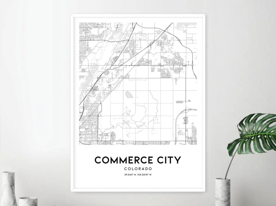 Commerce City Map Print, Commerce City Map Poster Wall Art, Co City Map ...