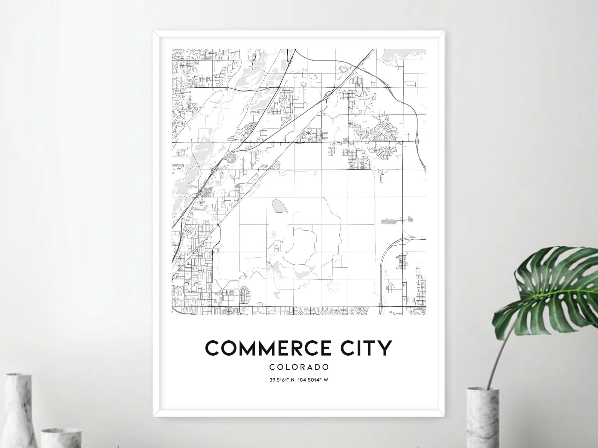 Commerce City Map Print, Commerce City Map Poster Wall Art, Co City Map ...