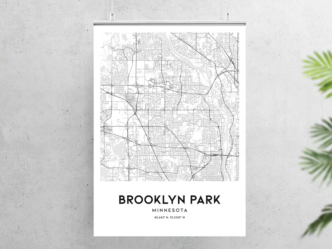 Brooklyn Park Map Print Brooklyn Park Map Poster Wall Art Mn | Etsy