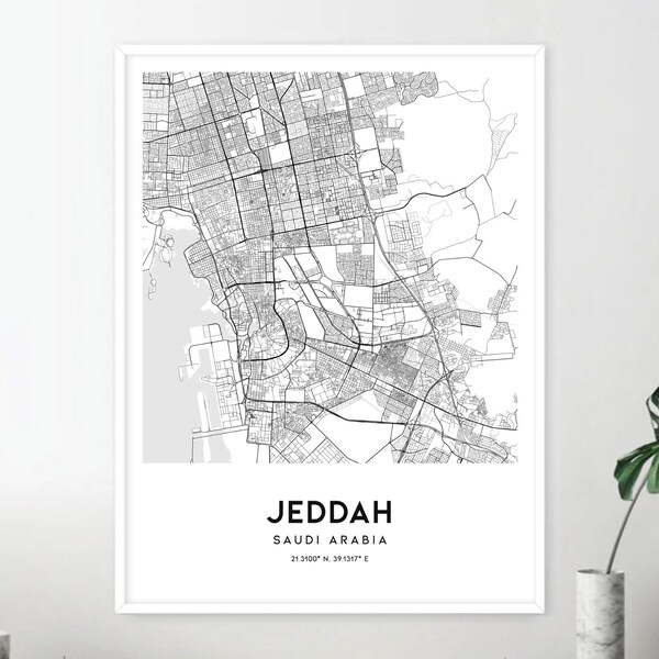 Street Map of Jeddah - Etsy