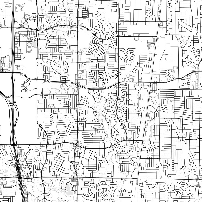 Watauga Map Print, Watauga Map Poster Wall Art, Tx City Map, Texas ...