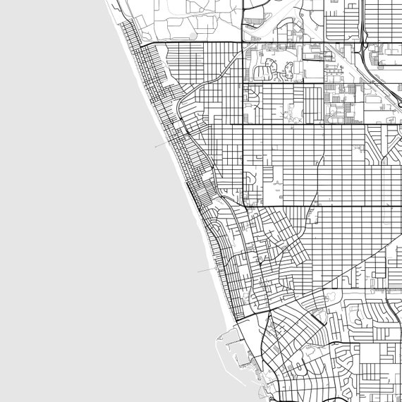 Digital Prints Prints Printable Map City Map Print Redondo Beach Map ...