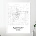 Plant City Map Print, Plant City Map Poster Wall Art, Fl City Map ...