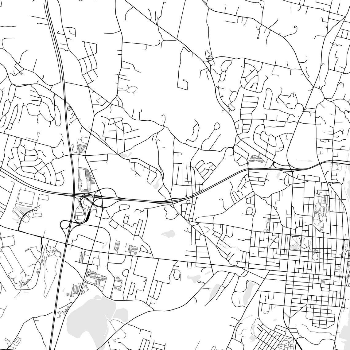 Newburgh Map Print, Newburgh Map Poster Wall Art, Ny City Map, New York ...