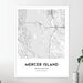 Mercer Island Map Print Mercer Island Map Poster Wall Art Wa - Etsy