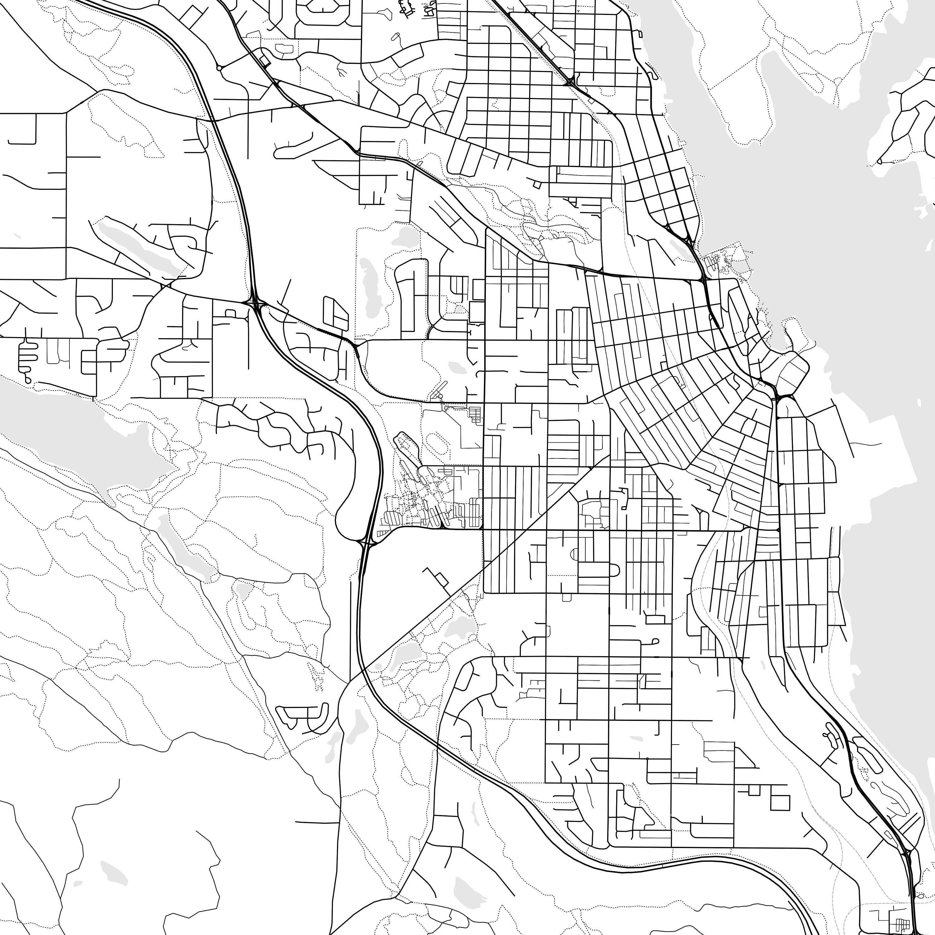 Nanaimo Map Print, Nanaimo Map Poster Wall Art, Nanaimo City Map ...