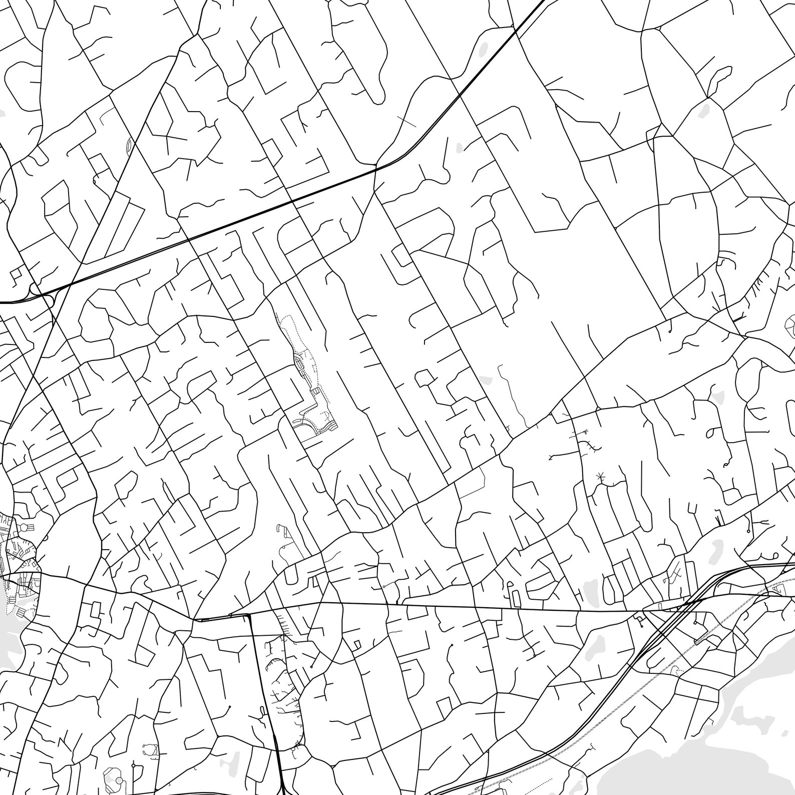 Fairfield Map Print, Fairfield Map Poster Wall Art, Ct City Map ...