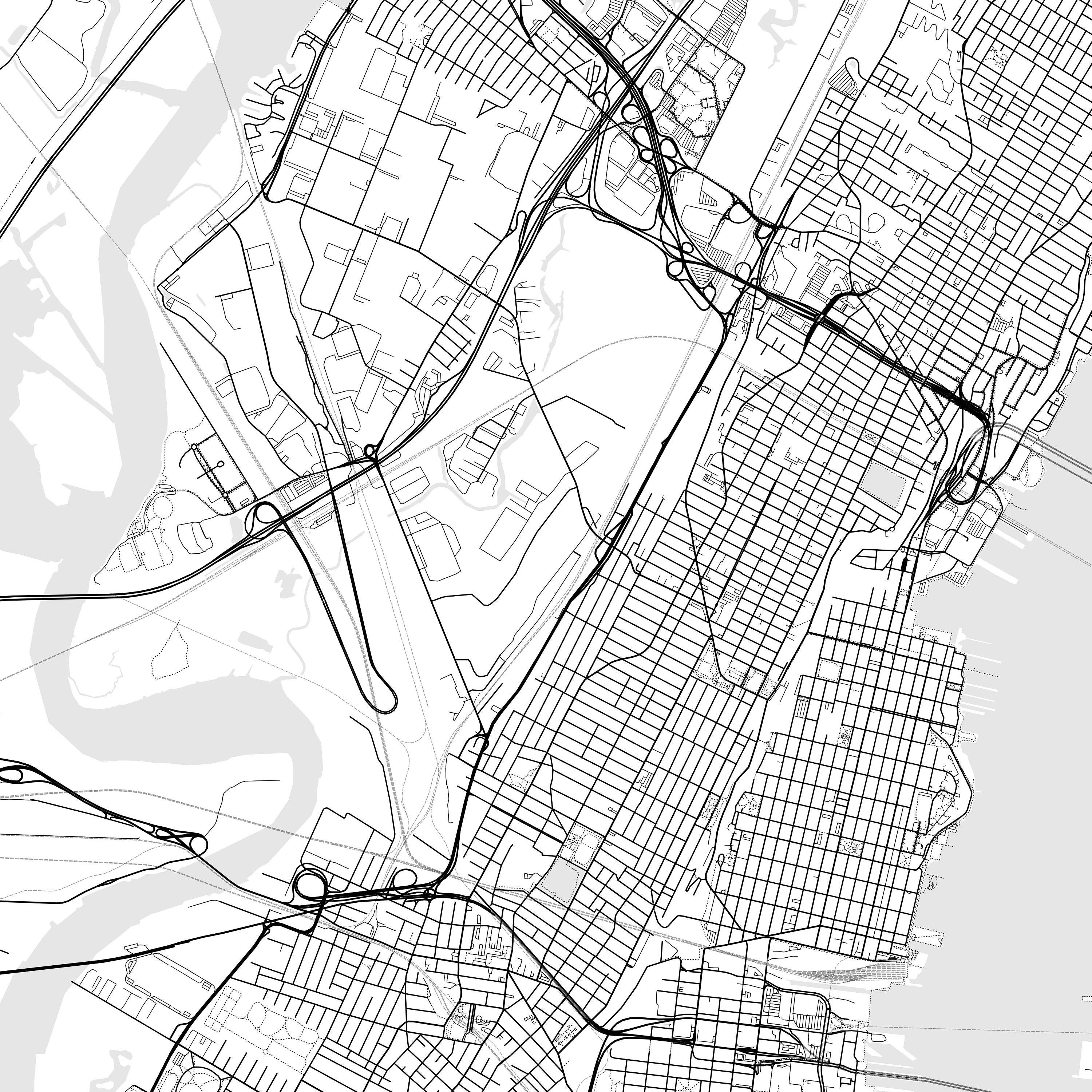 Hoboken Map Print, Hoboken Map Poster Wall Art, Nj City Map, New Jersey ...