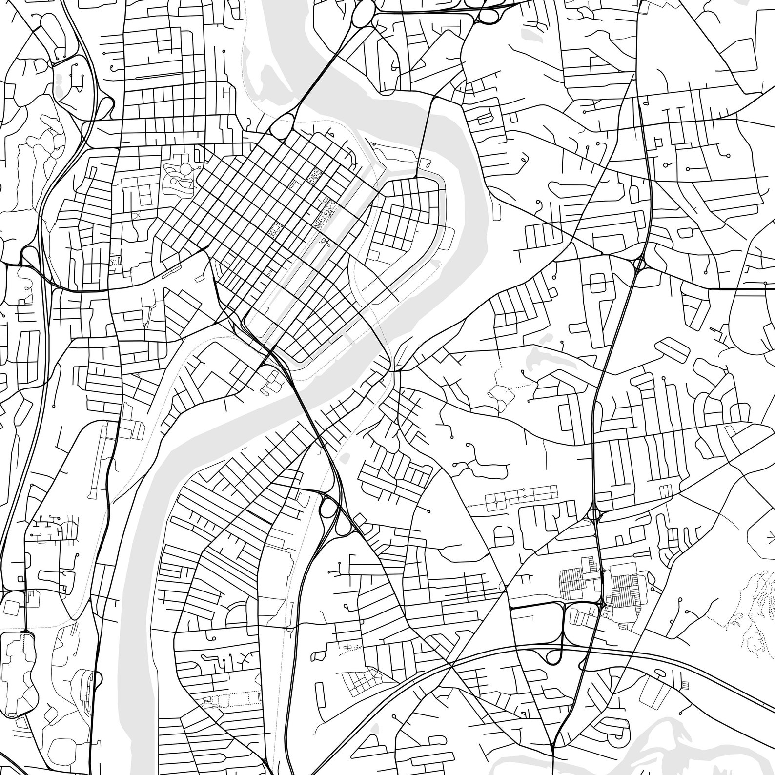 Chicopee Map Print, Chicopee Map Poster Wall Art, Ma City Map ...