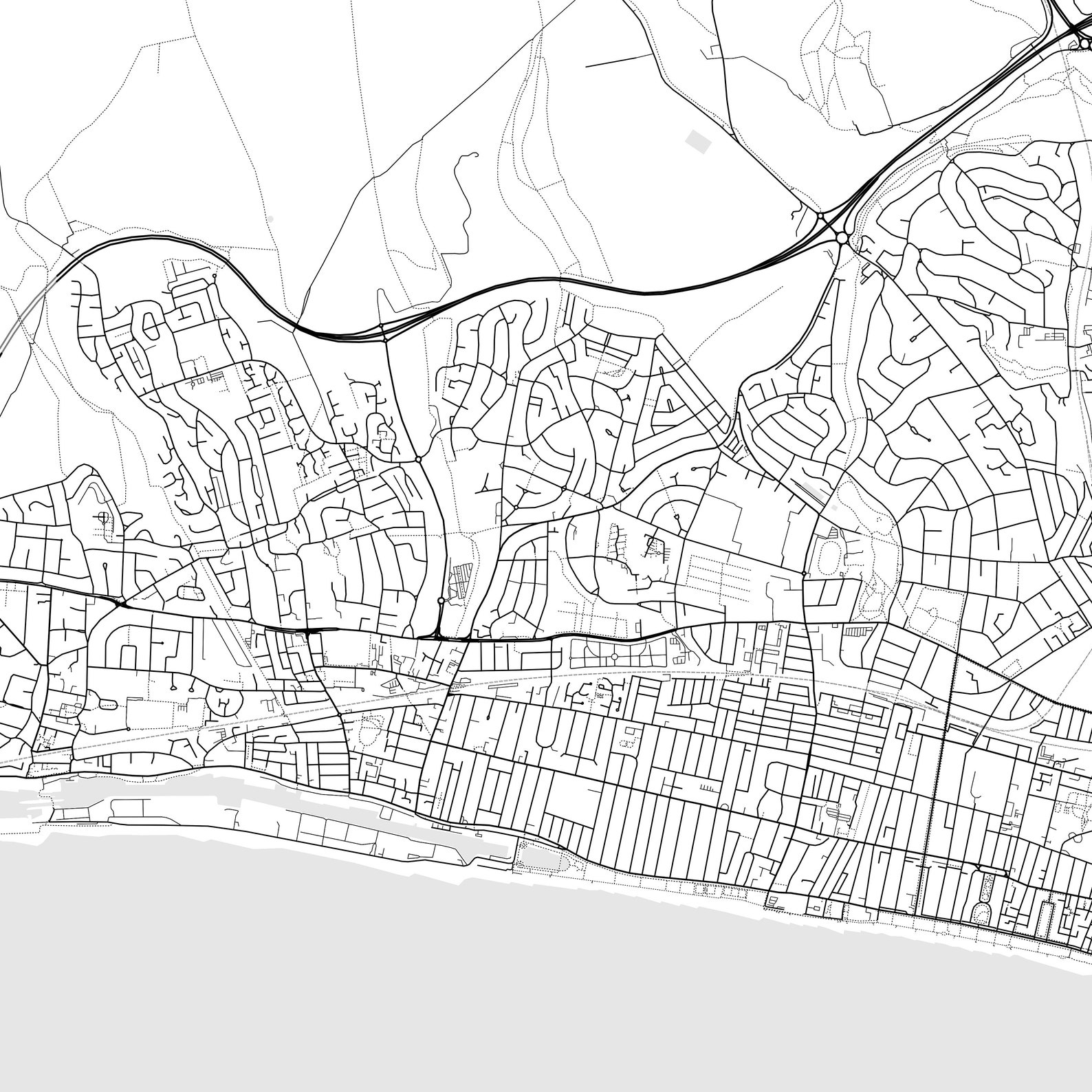 Brighton Map Print Brighton Map Poster Wall Art Brighton - Etsy