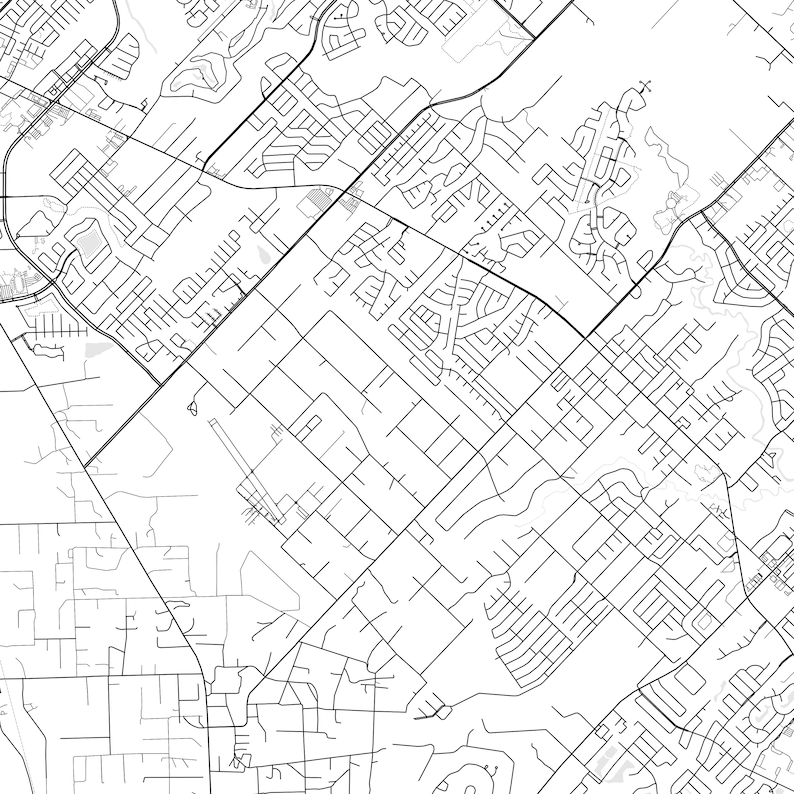 Friendswood Map Print, Friendswood Map Poster Wall Art, Tx City Map ...