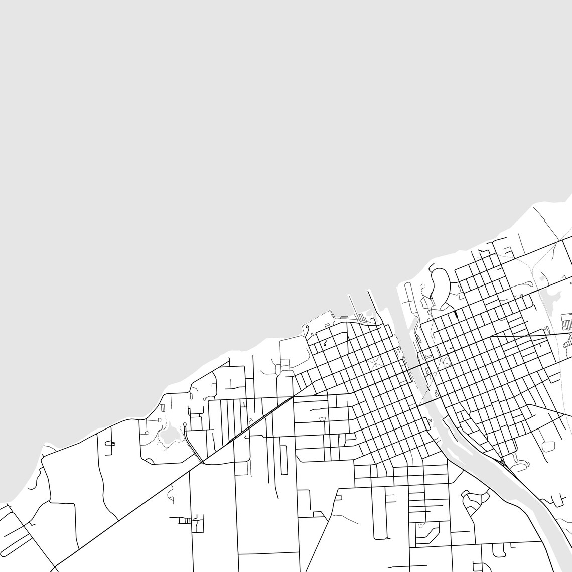 Oswego Map Print Oswego Map Poster Wall Art Ny City Map New - Etsy