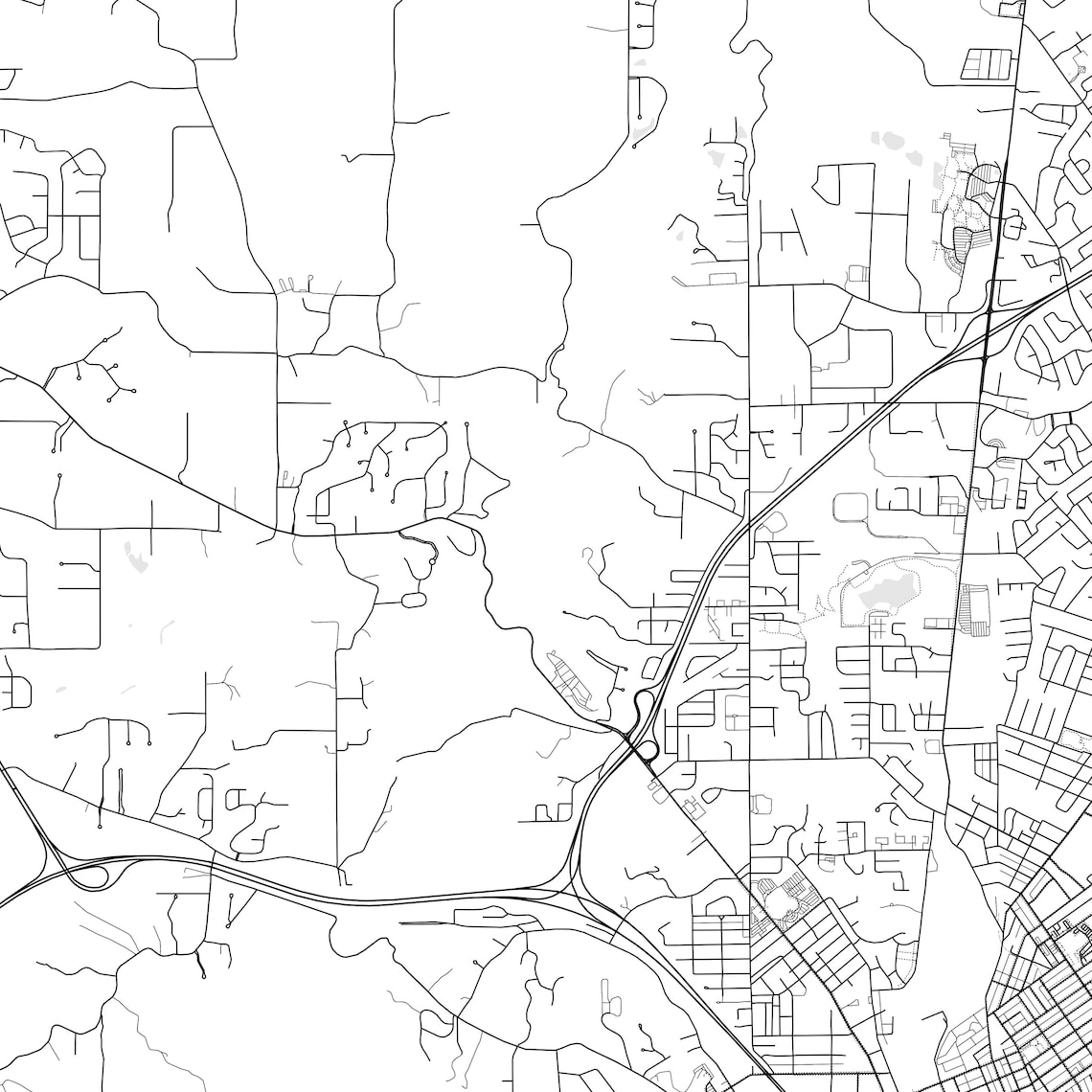 New Albany Map Print, New Albany Map Poster Wall Art, in City Map ...