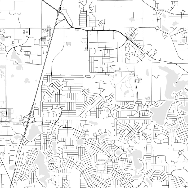 Deltona Map Print, Deltona Map Poster Wall Art, Fl City Map, Florida ...