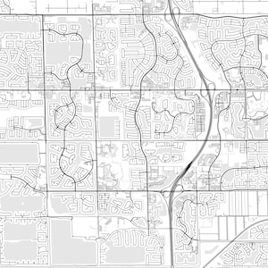 Miramar Map Print, Miramar Map Poster Wall Art, Fl City Map, Florida ...