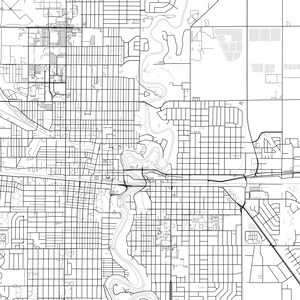 Moorhead Map Print, Moorhead Map Poster Wall Art, Mn City Map ...