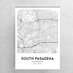 South Pasadena Map Print South Pasadena Map Poster Wall Art | Etsy