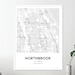 Northbrook Map Print, Northbrook Map Poster Wall Art, Il City Map ...
