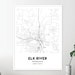 Elk River Map Print, Elk River Map Poster Wall Art, Mn City Map ...