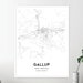 Gallup Map Print Gallup Map Poster Wall Art Nm City Map New - Etsy